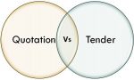 What is the difference between a tender and quotation?