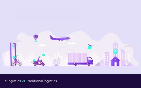 What is e-logistics and how is it different from traditional logistics