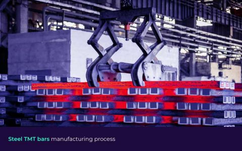 Manufacturing process of steel TMT bars