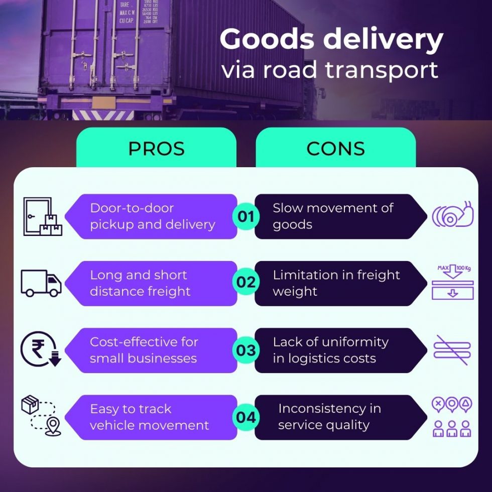 Road transport in logistics – Advantages & disadvantages