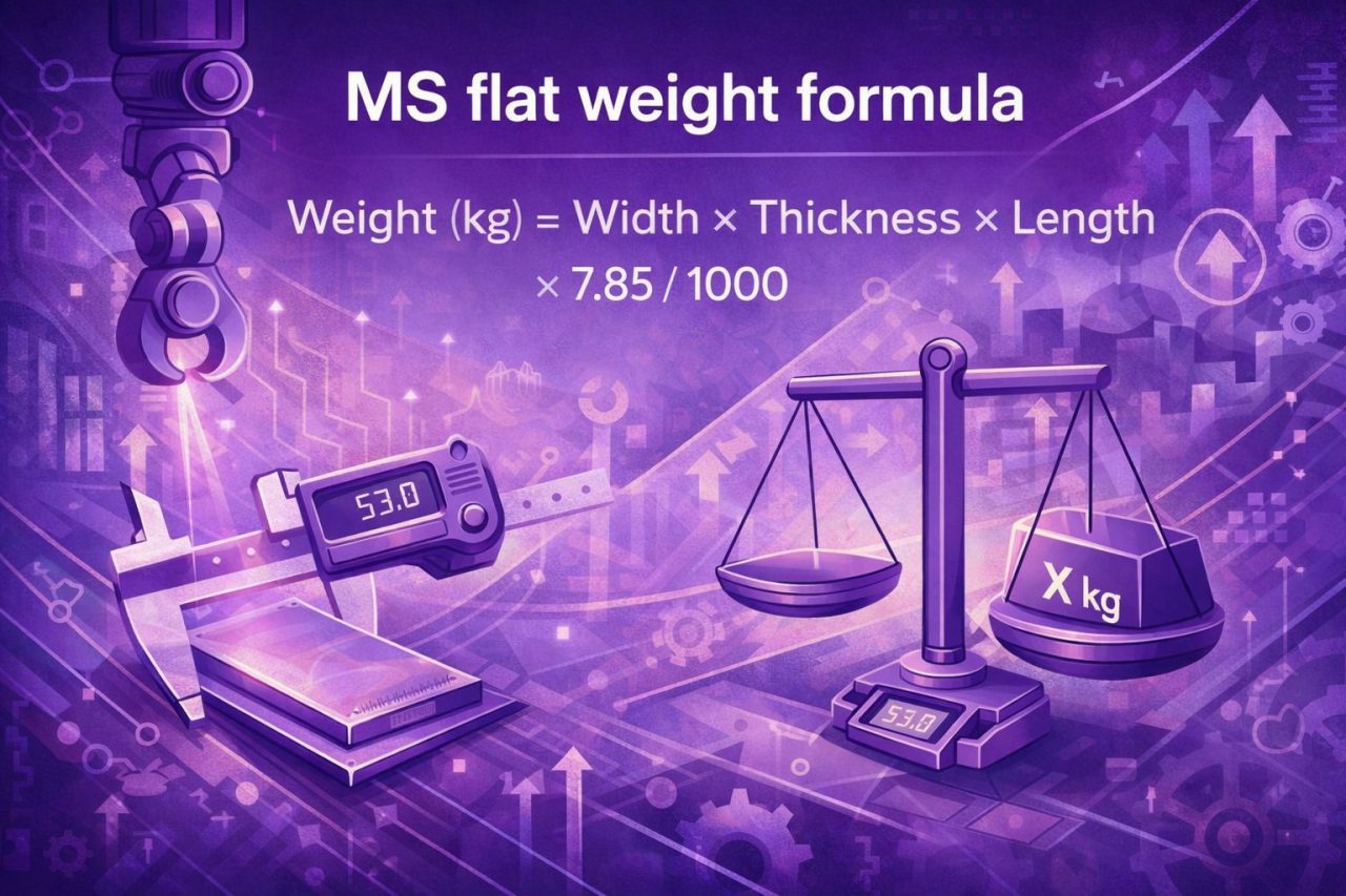 MS flat weight chart – Calculate MS flat bar weight (with formula)