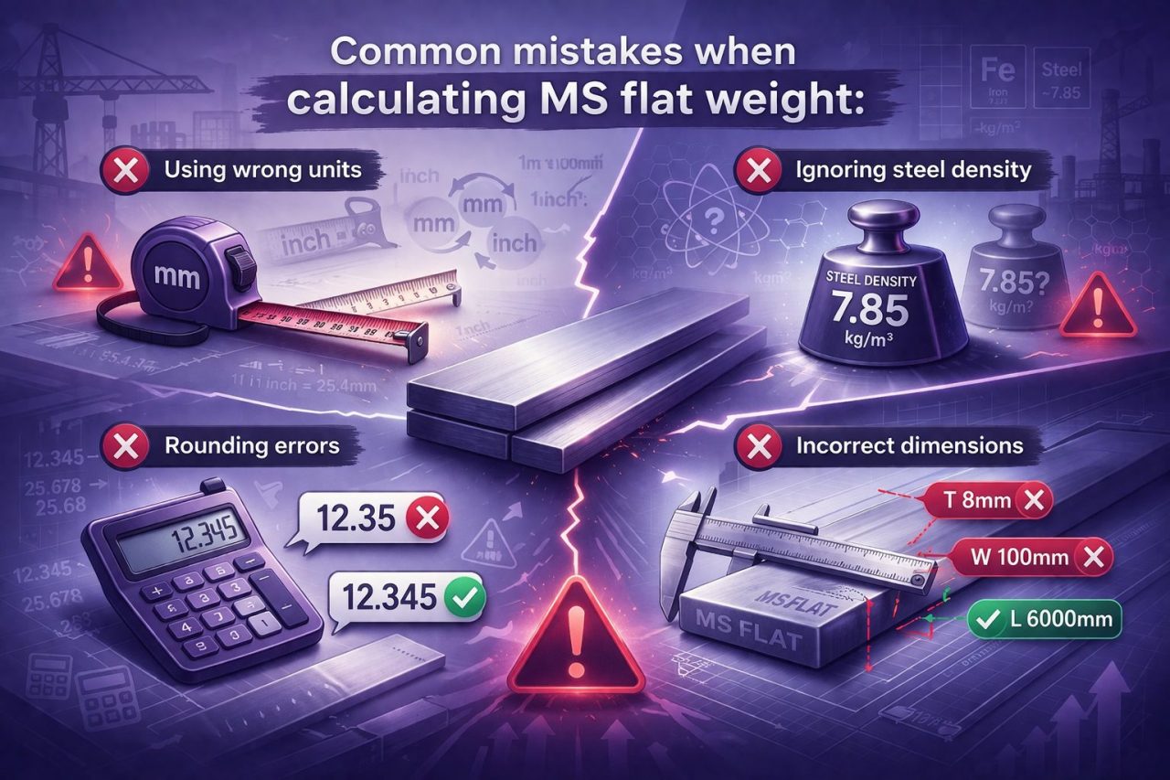 MS flat weight chart – Calculate MS flat bar weight (with formula)