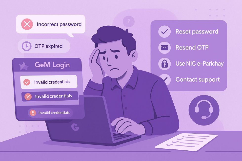 GeM portal login, Seller login ID, Step-to-step portal login guide