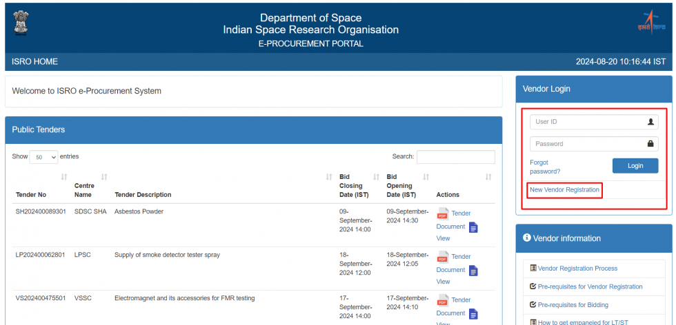 VSSC Tenders: Vendor Registration Process with Easy Steps