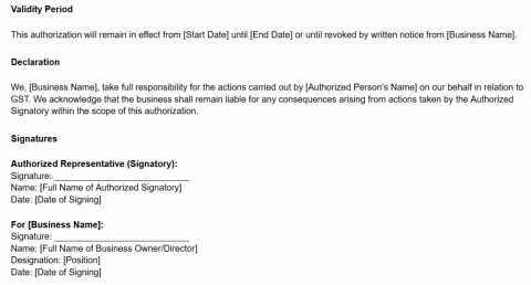 Letter of Authorization for GST: Purpose, use, format, & Importance
