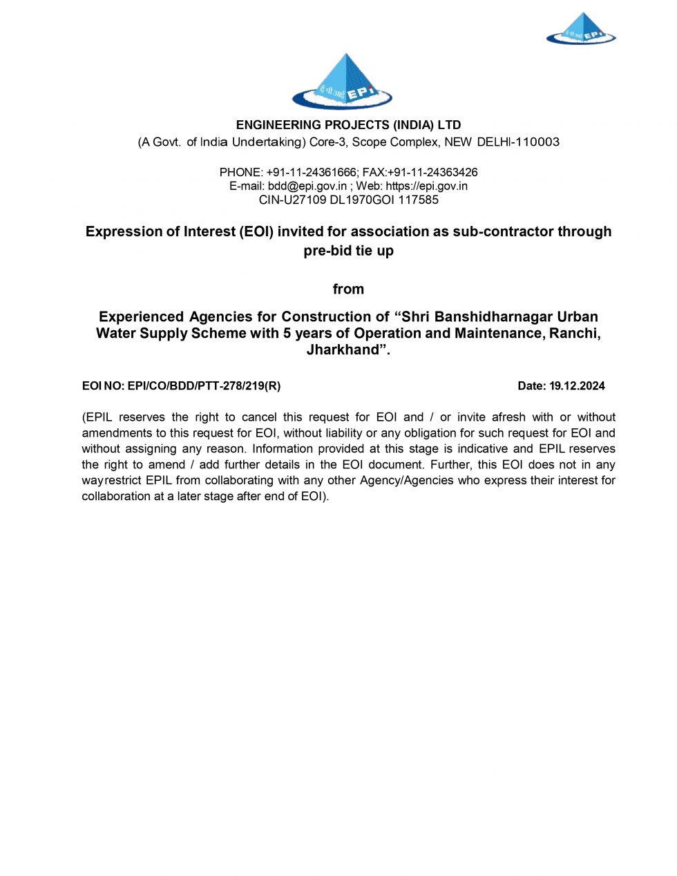 Expression of Interest (EOI) Guide for Government Tender Success - Tata ...