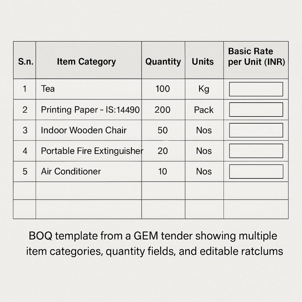 BOQ Full Form in Tender: Step-by-Step MSME Success Guide - Tata nexarc Blog
