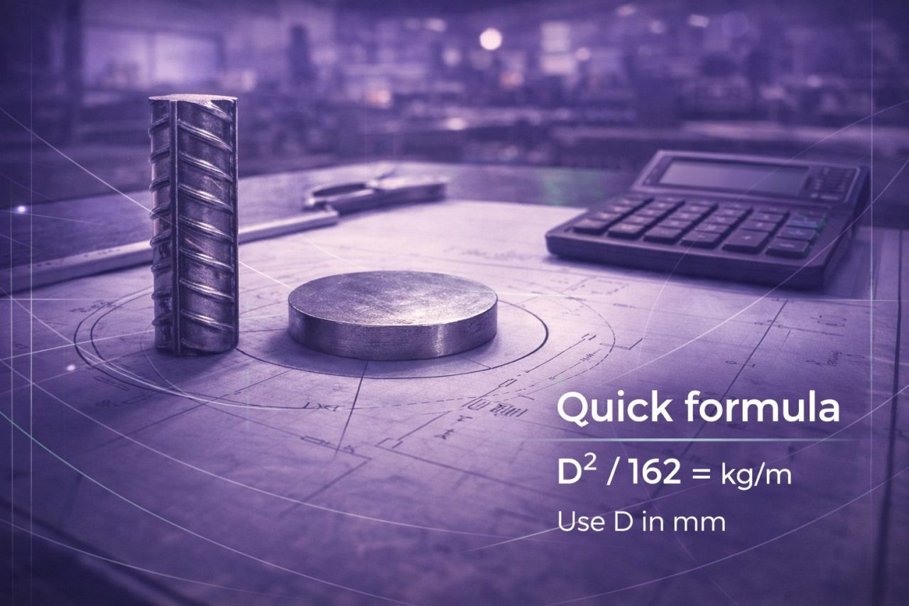 Unit Weight of Steel Bars in Kg for 8mm, 10mm, 12mm, 14mm, 16mm and more