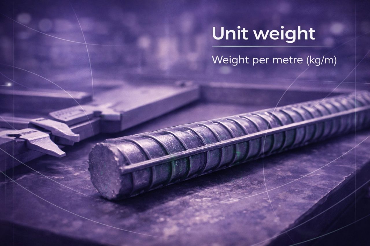 Unit Weight of Steel Bars in Kg for 8mm, 10mm, 12mm, 14mm, 16mm and more